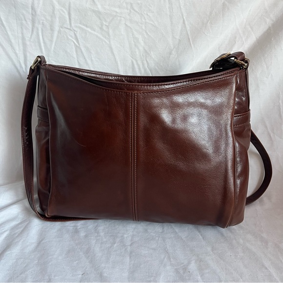 SAS | Bags | Sas Genuine Leather Shoulder Bag Purse Brown Handsewn ...